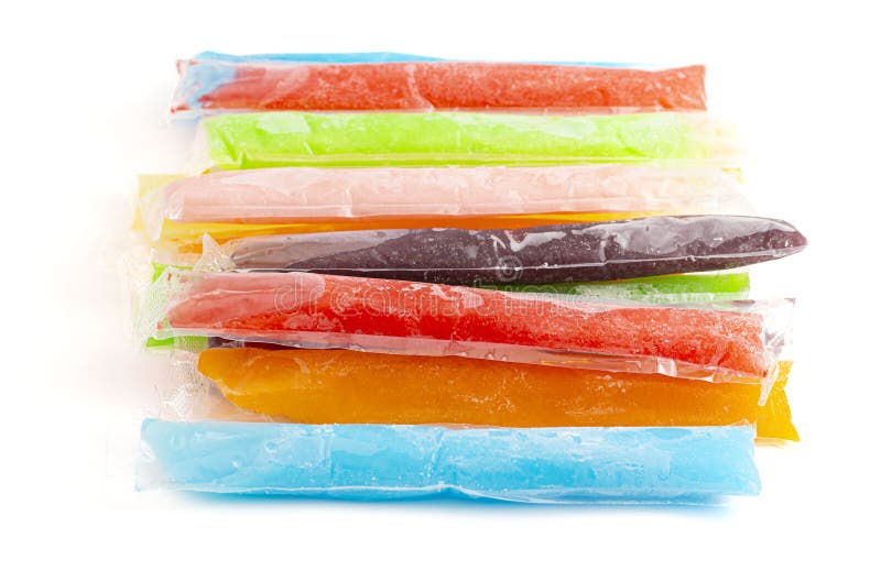 Group of Frozen Ice Pop Popsicle Isolated on a White Background Stock ...