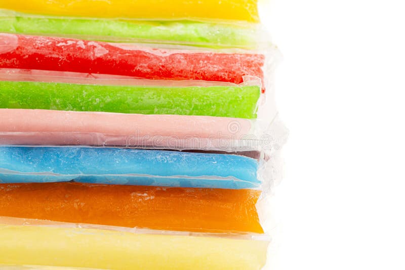 Group of Frozen Ice Pop Popsicle Isolated on a White Background Stock ...