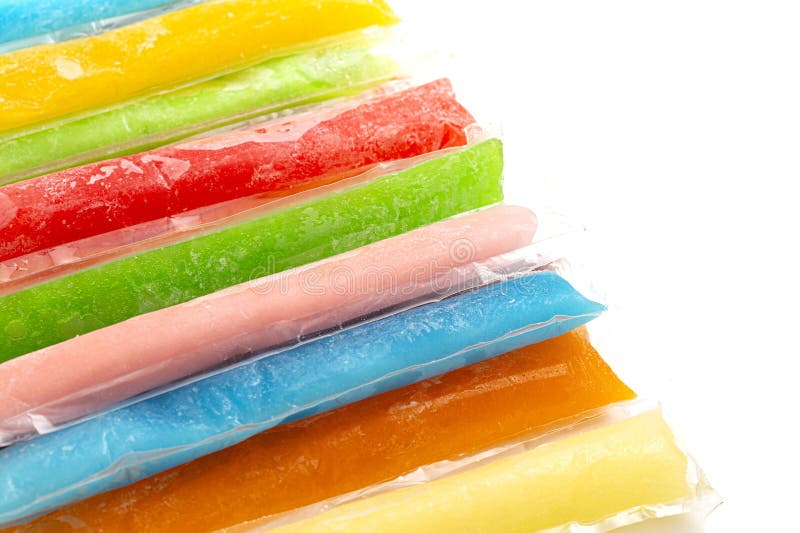 Group of Frozen Ice Pop Popsicle Isolated on a White Background Stock ...