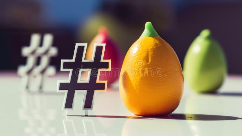 A Group of Fruit with Hash Tags on Them Sitting Next To Each Other, AI ...