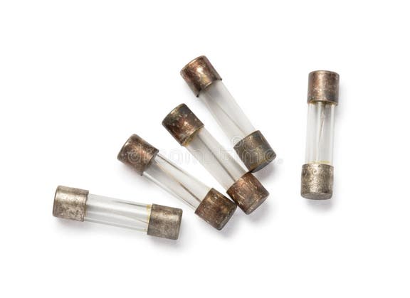 Group of Fuses on White Background Stock Image - Image of cable ...