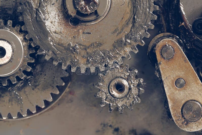 Group of Gear Wheels Working Together Stock Image - Image of close ...
