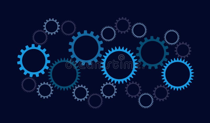 Group of Gears Connected in White Background. Cog Wheel Background ...