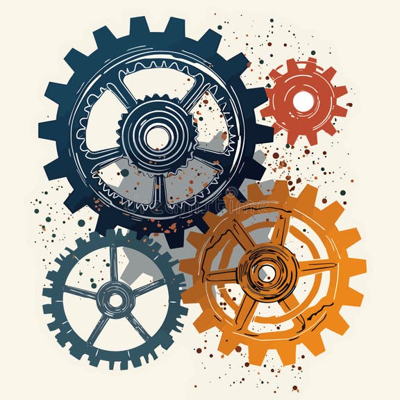 A group of gears stock vector. Illustration of graphic - 356179713