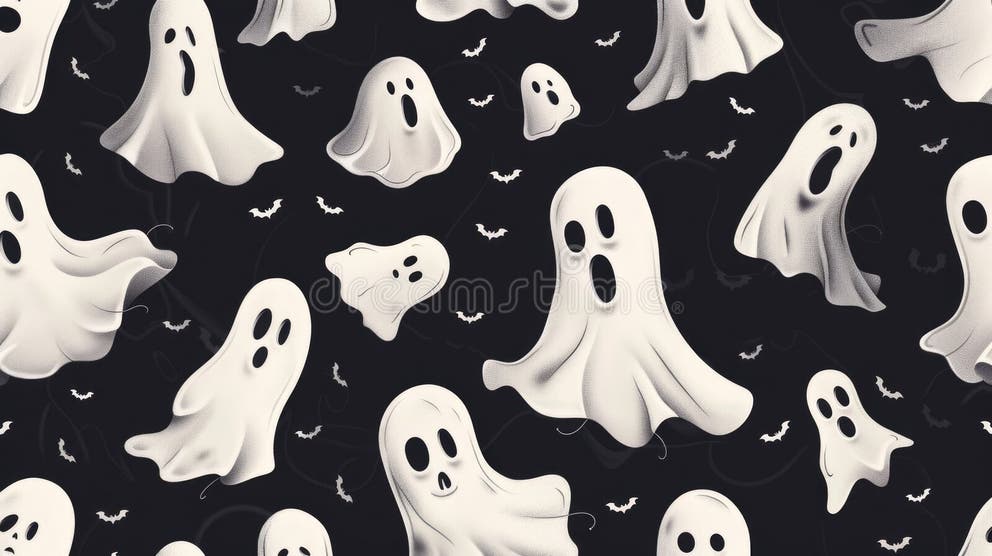 Group of ghosts stock photo. Image of undead, generated - 374806638