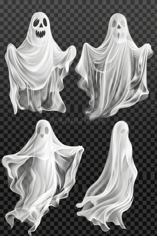 Four ghostly figures stock image. Image of ghoul, generated - 382631203