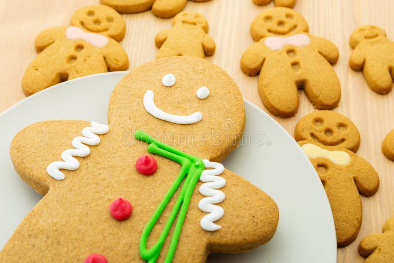 Group of Gingerbread Cookies Stock Photo - Image of gingerbread, cook ...