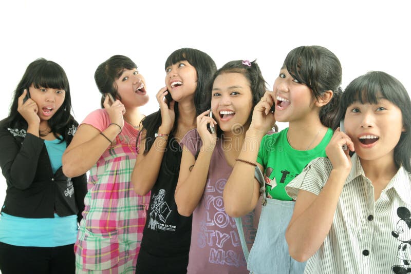 Group of girls stock photo. Image of open, peoples, mouth - 8290588