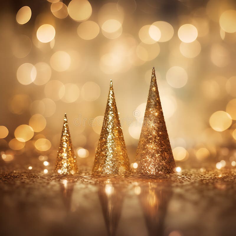 A Group of Glittery Cone Shaped Objects Stock Illustration ...