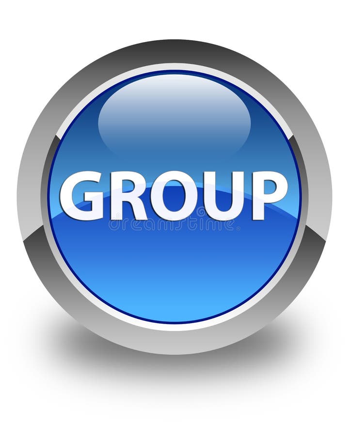 Group Glossy Blue Round Button Stock Illustration - Illustration of ...
