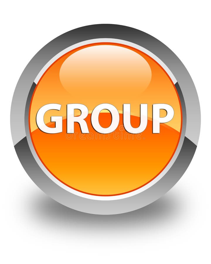 Group Glossy Orange Round Button Stock Illustration - Illustration of ...
