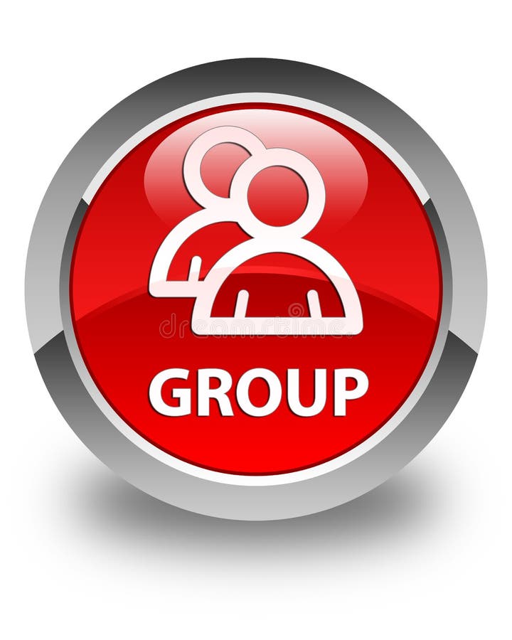 Group Glossy Red Round Button Stock Illustration - Illustration of ...