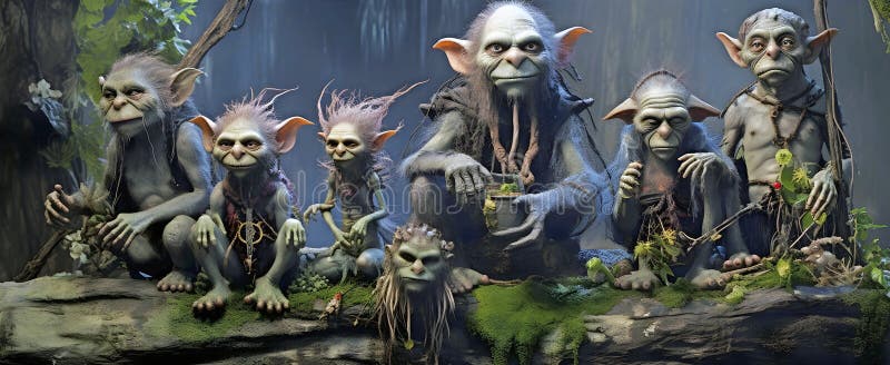 Group of goblins stock illustration. Illustration of dwarfs - 301114727