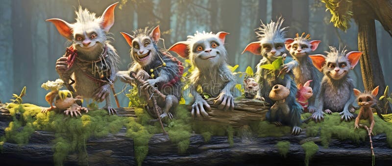 Group of goblins stock illustration. Illustration of scarey - 301114844