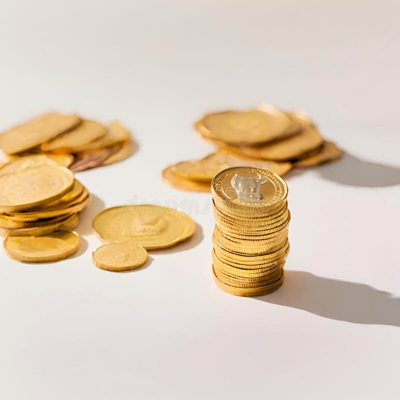 Group of gold coins stock illustration. Illustration of coins - 300811163