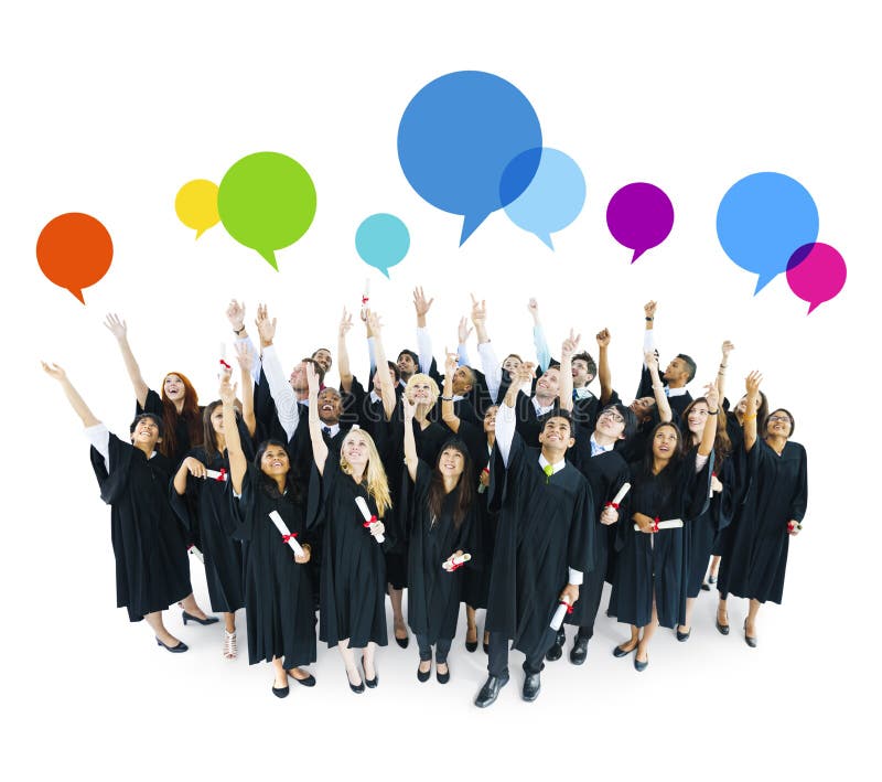 Group of Graduated Student Celebrating Stock Image - Image of people ...