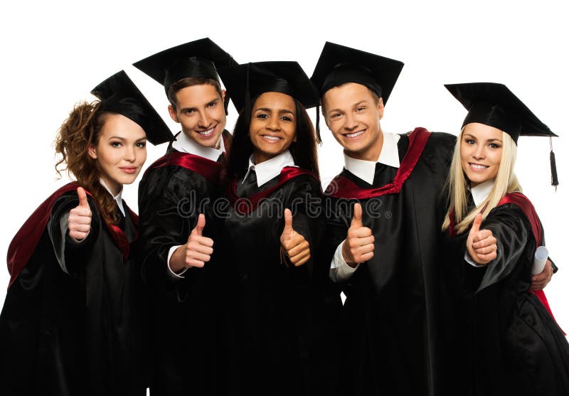 Group of Graduated Young Students Stock Photo - Image of diploma ...