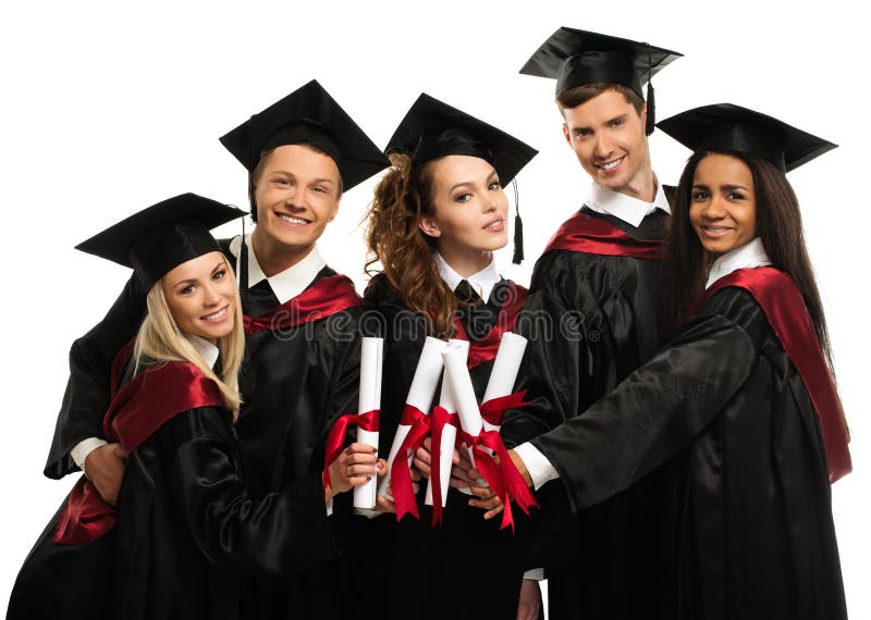 Group of Graduated Young Students Stock Image - Image of classmates ...