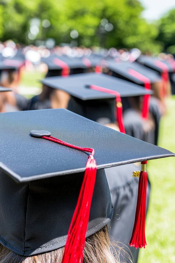Group of Graduates during Commencement. Concept of Congratulating ...