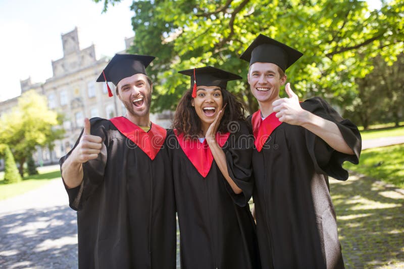 A Group of Graduates Looking Happy and Excited Stock Image - Image of ...