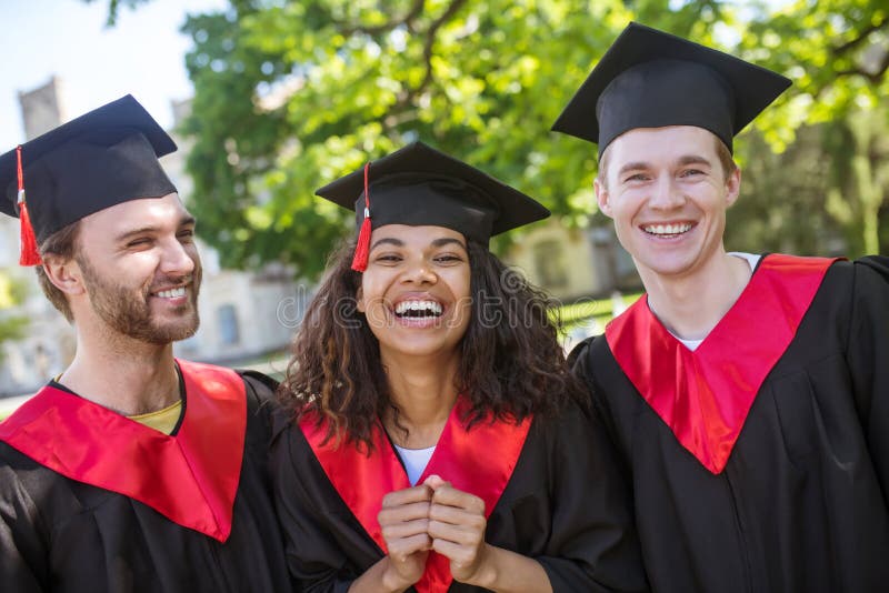 A Group of Graduates Looking Happy and Excited Stock Photo - Image of ...