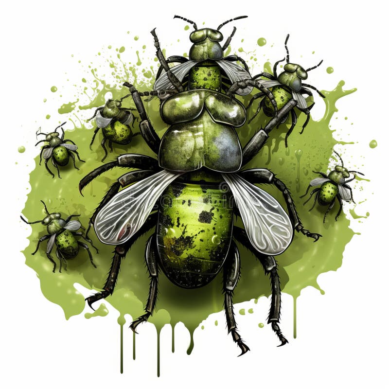 Green bugs stock vector. Illustration of baby, creature - 33321904