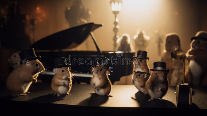 A Group of Hamsters Sitting on Top of a Table. Generative AI Image ...