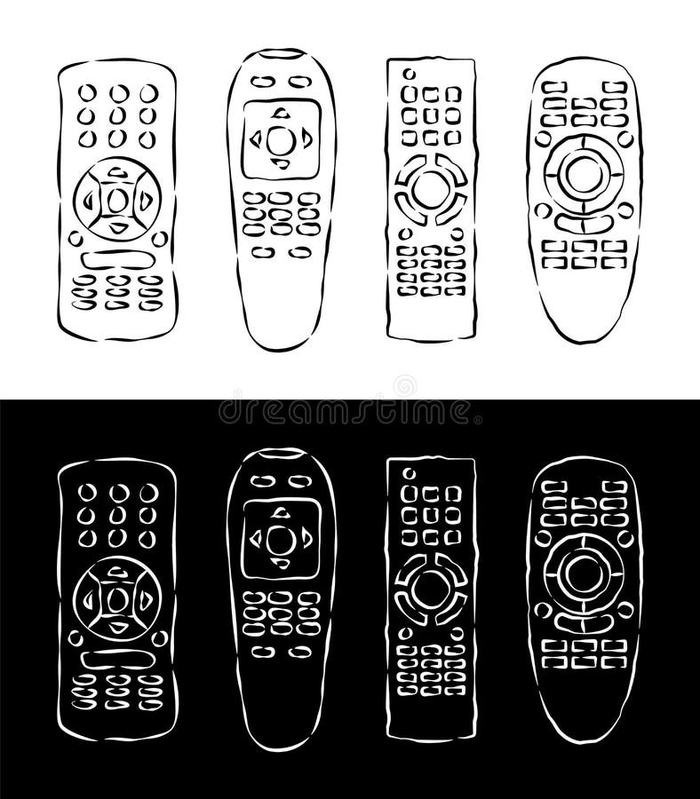 Remote Sketch Stock Illustrations – 3,590 Remote Sketch Stock ...