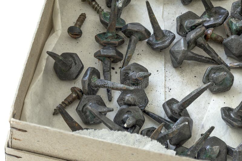 Handmade Old Nails in a Box Stock Image - Image of tool, construction ...
