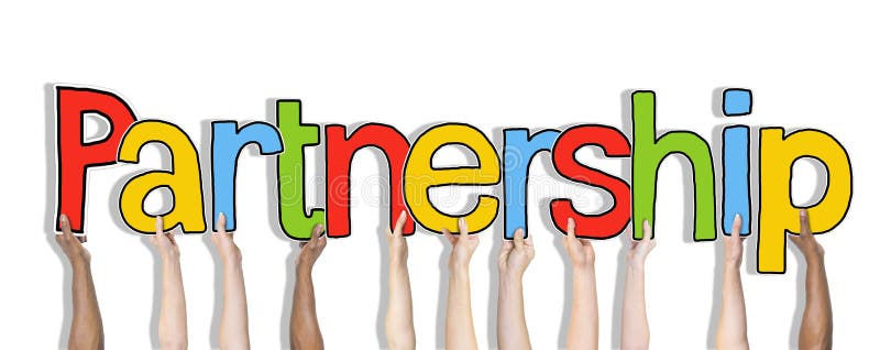 Group Hands Holding Word Partnership Concept Stock Image - Image of ...