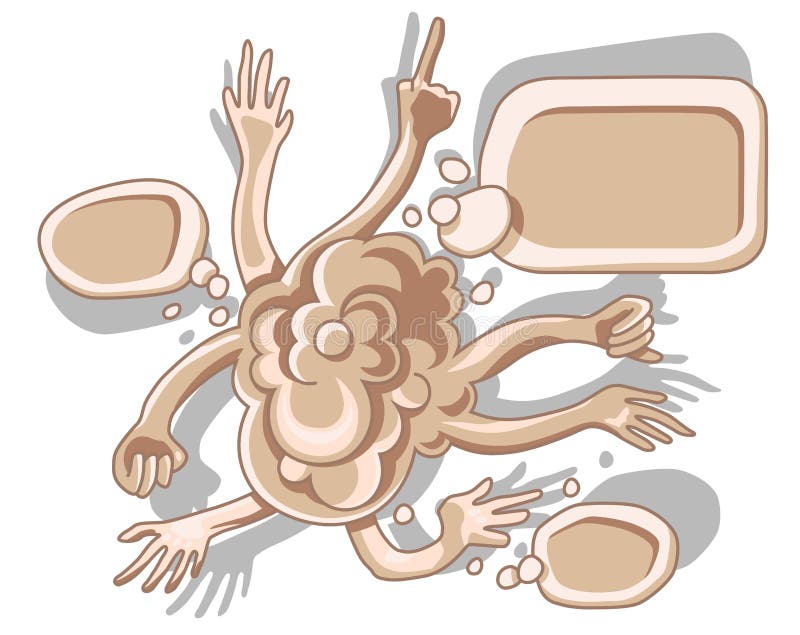 Group of Hands and Speech Bubbles. Argue Battle Cartoon Comic Vector ...