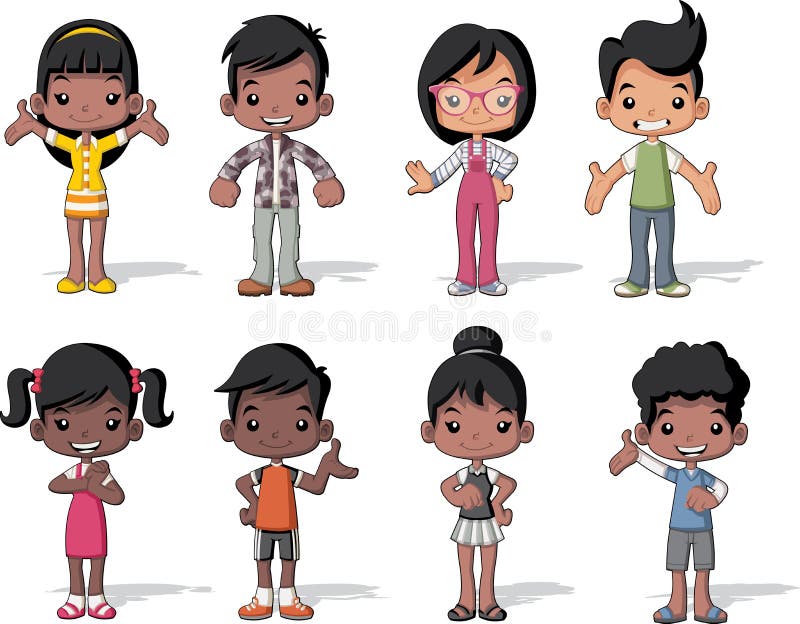 Kids Cartoon Group Stock Illustrations – 63,649 Kids Cartoon Group ...