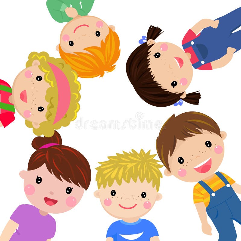 Group of Happy Children Playing Stock Vector - Illustration of cute ...