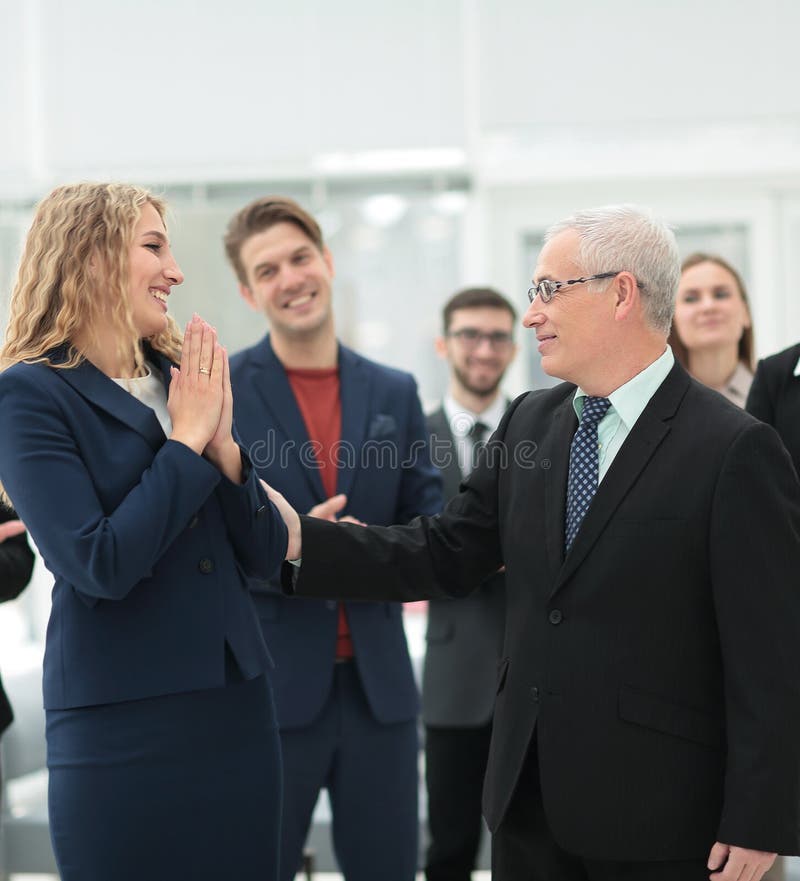 Group of Happy Colleagues Communicating in Office Stock Image - Image ...
