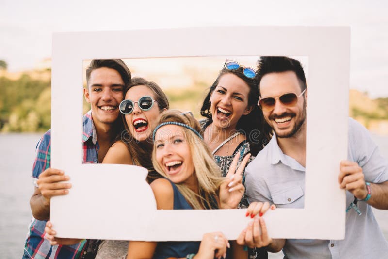 Group of Happy Friends Laughing and Being Cheerful Stock Photo - Image ...