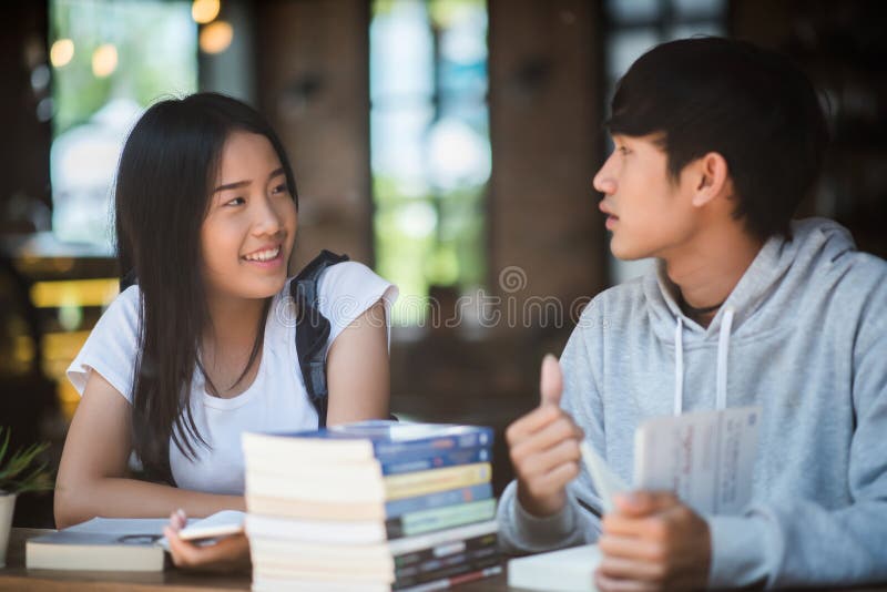 Group of Happy Friends Student Talking about Knowledge Stock Image ...