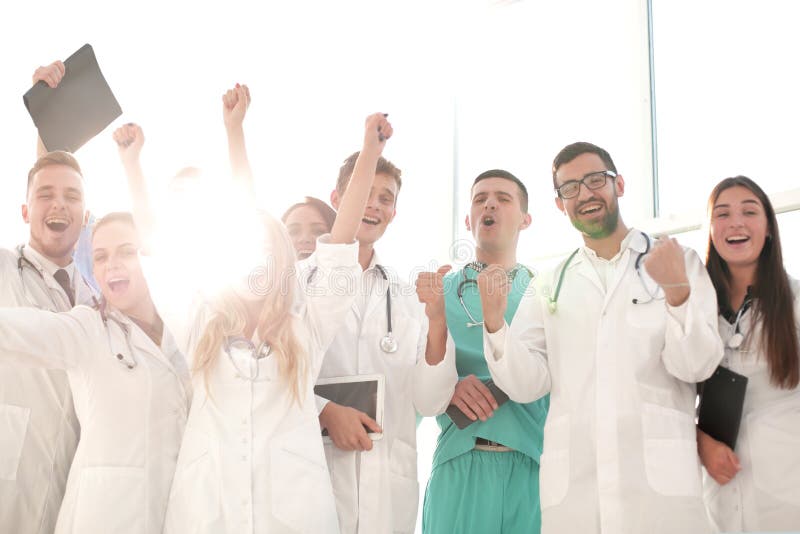 Group of Happy Medical Professionals. Photo with Copy Space Stock Photo ...