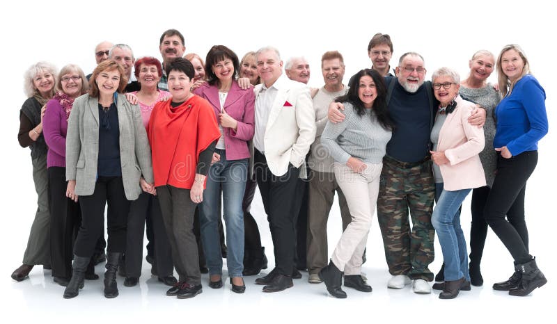 Group of Happy People Isolated Over a White Background Stock Photo ...