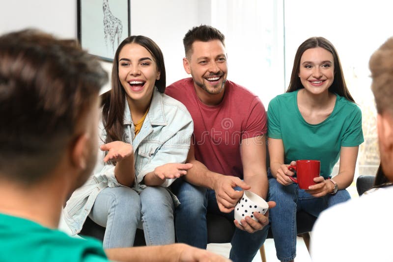 Group of Happy People Holding Hands Together Stock Image - Image of ...