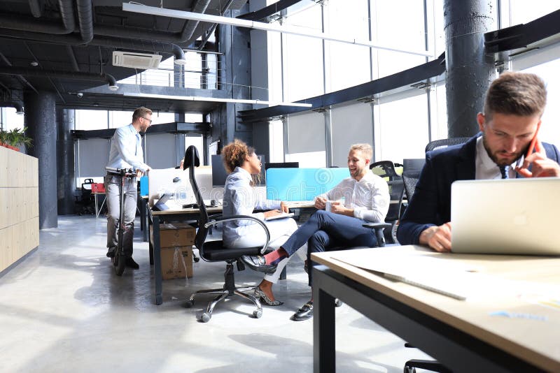 Group of Happy Progressive Business People Working on Startup Together ...