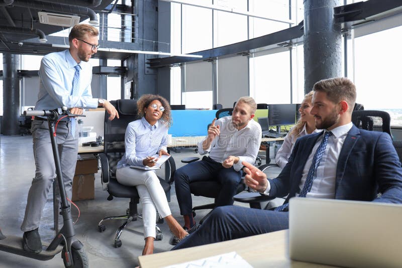 Group of Happy Progressive Business People Working on Startup Together ...