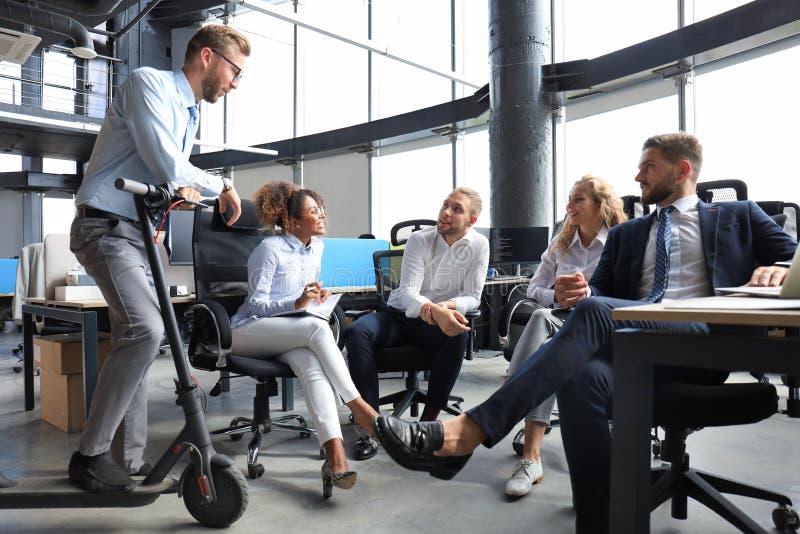 Group of Happy Progressive Business People Working on Startup Together ...
