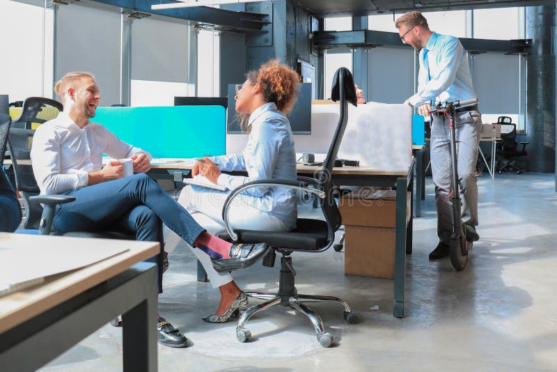 Group of Happy Progressive Business People Working on Startup Together ...