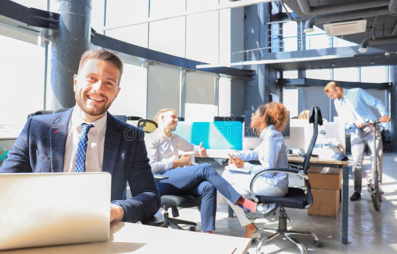 Group of Happy Progressive Business People Working on Startup Together ...