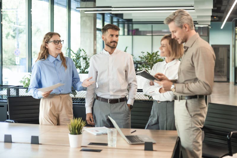 Group of Happy Progressive Business People Working on Startup Together ...