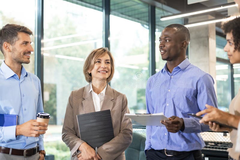 Group of Happy Progressive Business People Working on Startup Together ...