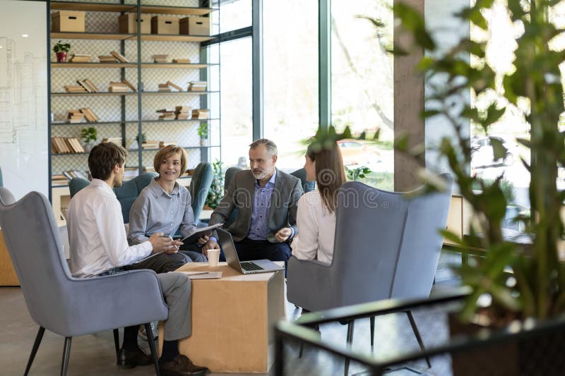 Group of Happy Progressive Business People Working on Startup Together ...