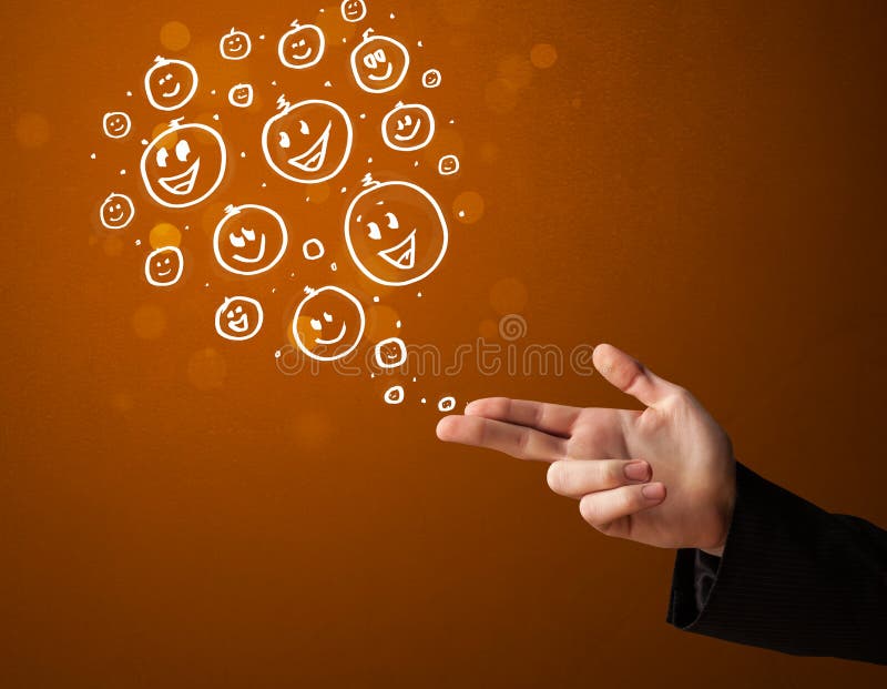 Shooting Hands Smiley Stock Illustrations – 2 Shooting Hands Smiley ...