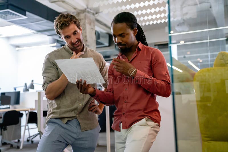 Group of Happy Startup Business People Having Fun and Chatting at ...