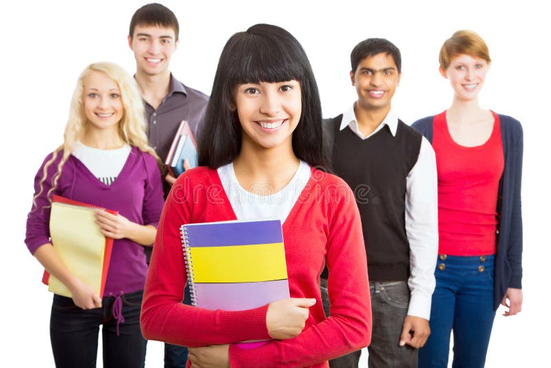 Group of happy students stock image. Image of casual - 48884875